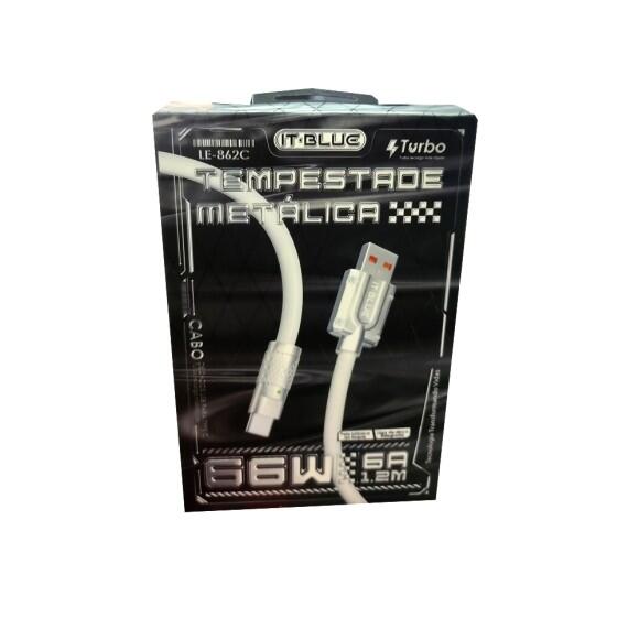 Comprar CABO USB TIPO C METALICO 6A IT BLUE LE862C - Maxtill Atacado de Eletrônicos no Brás