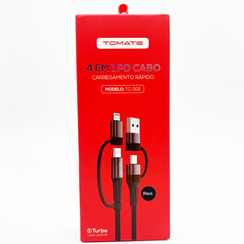 Comprar CABO USB TOMATE 4 EM 1 TIPO C / IOS / USB TC302 - Maxtill ...