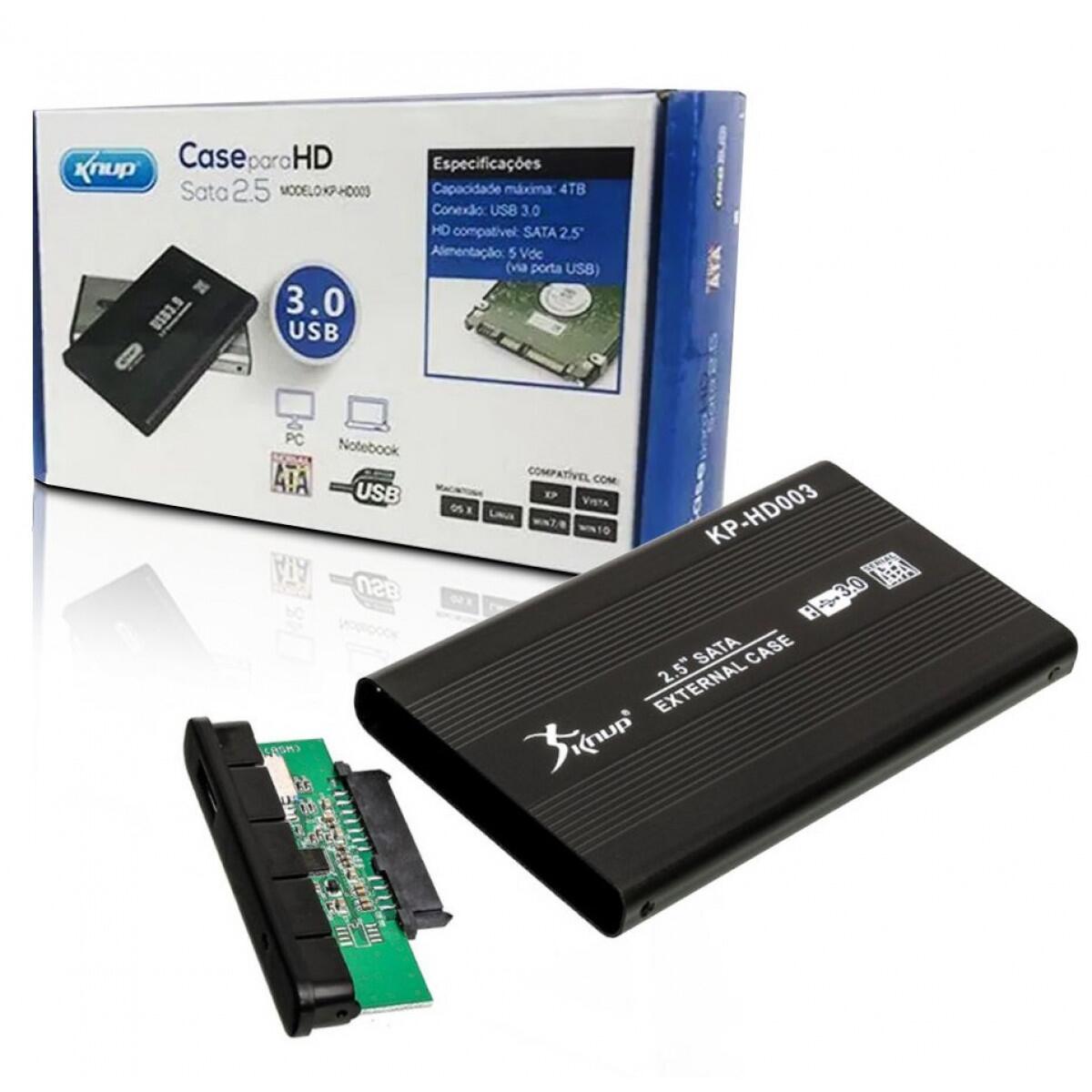 Comprar CASE SATA USB 3.0 HD 2,5 KNUP KPHD003