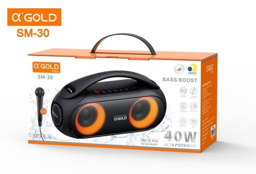 Comprar CAIXA DE SOM BLUETOOTH AGOLD 40W SM30 - Maxtill Atacado de Eletrônicos no Brás