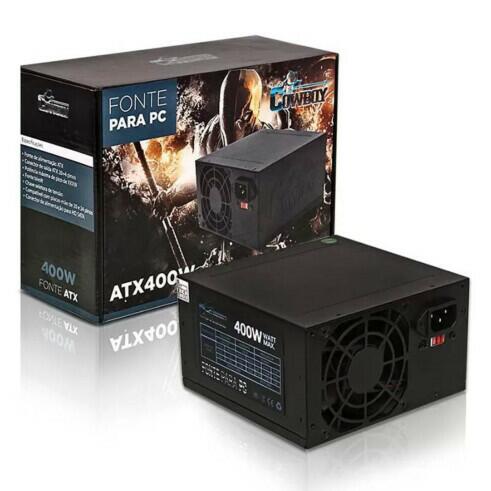 Comprar FONTE GAMER ATX 400W 24PINOS 110/220V COWBOY KNUP KP532