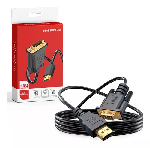 Comprar CABO CONVERSOR HDMI PARA VGA 1.8M TOMATE MCB038 - Maxtill Atacado de Eletrônicos no Brás
