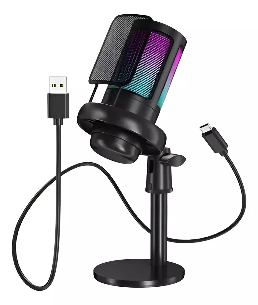 Comprar MICROFONE GAMER RGB USB TOMATE 360° CABO 1.8M MT1060R