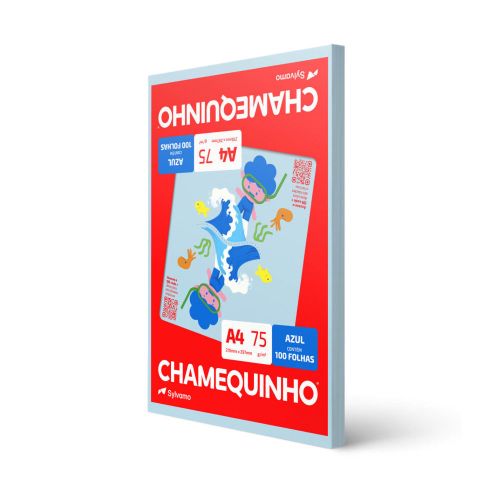 Comprar Papel Chamequinho A4 75g 210 X 297 Azul Pacote c/ 100fls ...