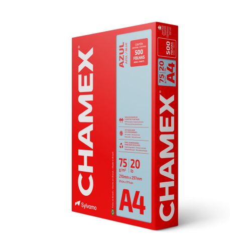 Comprar Papel Chamex A4 75g 210 X 297 Colors Azul Pacote c/ 500fls ...