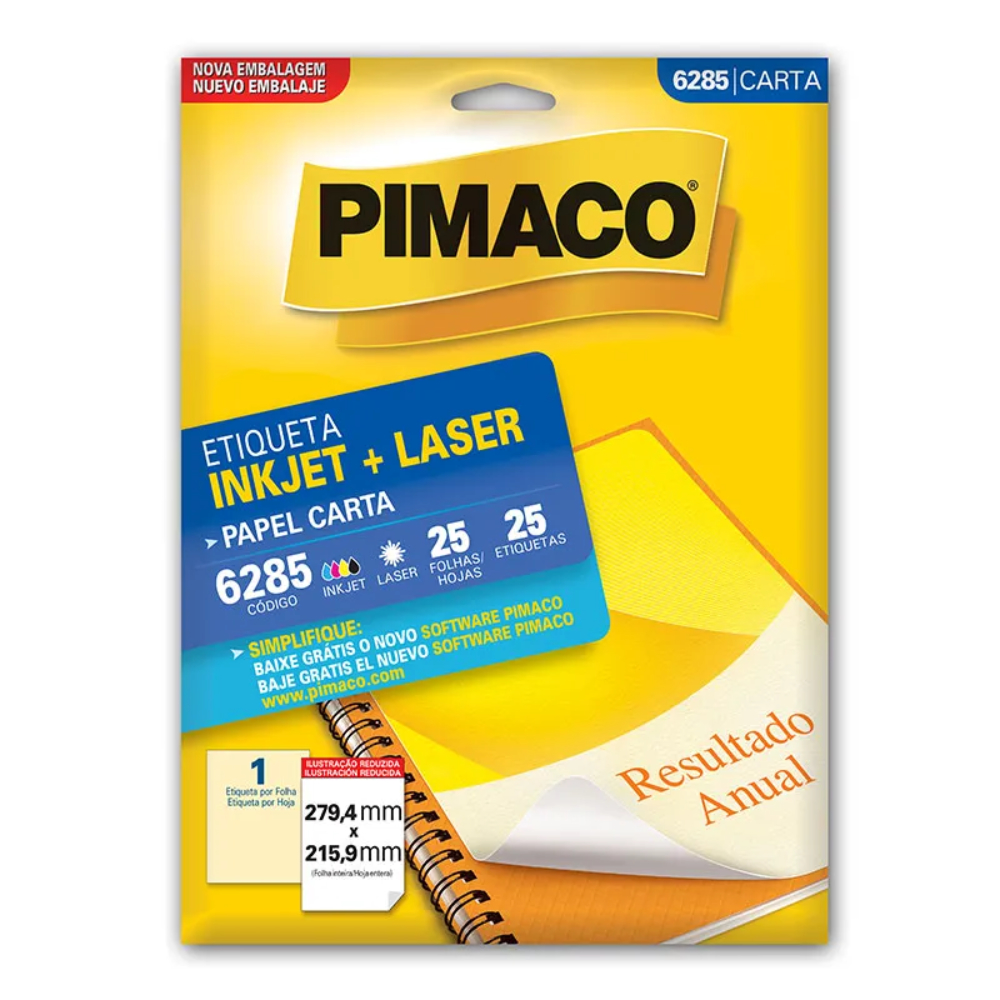 Comprar Etiqueta inkjet/laser carta 6285 com 25 folhas - Pimaco - a ...