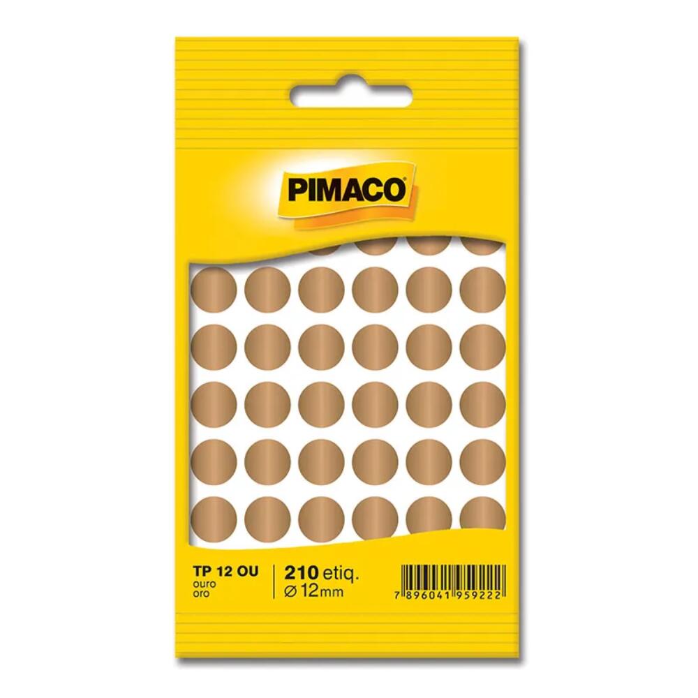 Comprar Etiqueta adesiva TP12 - Ouro - Pimaco - a partir de R$5,22