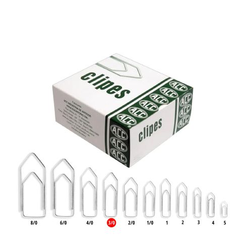 Comprar Clips 3/0 Aço Galvanizado Caixa c/ 50 Unidades - ACC - a partir ...