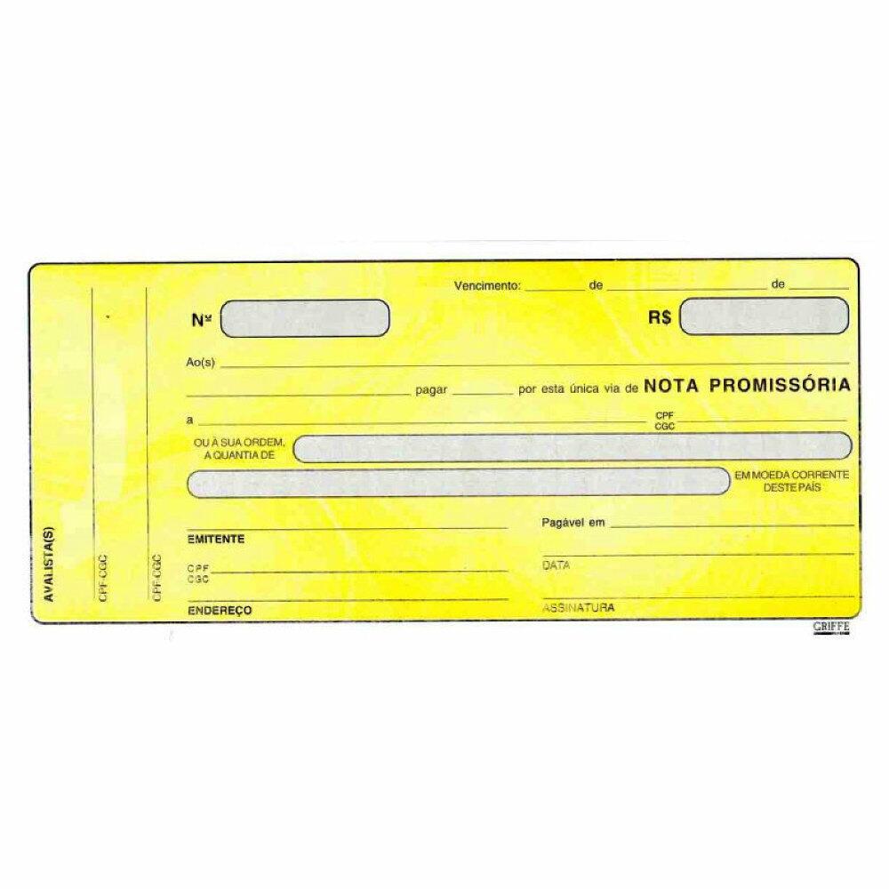 Comprar Nota Promissória Grande 50 Folhas Pacote c/ 20 Blocos - Griffe ...