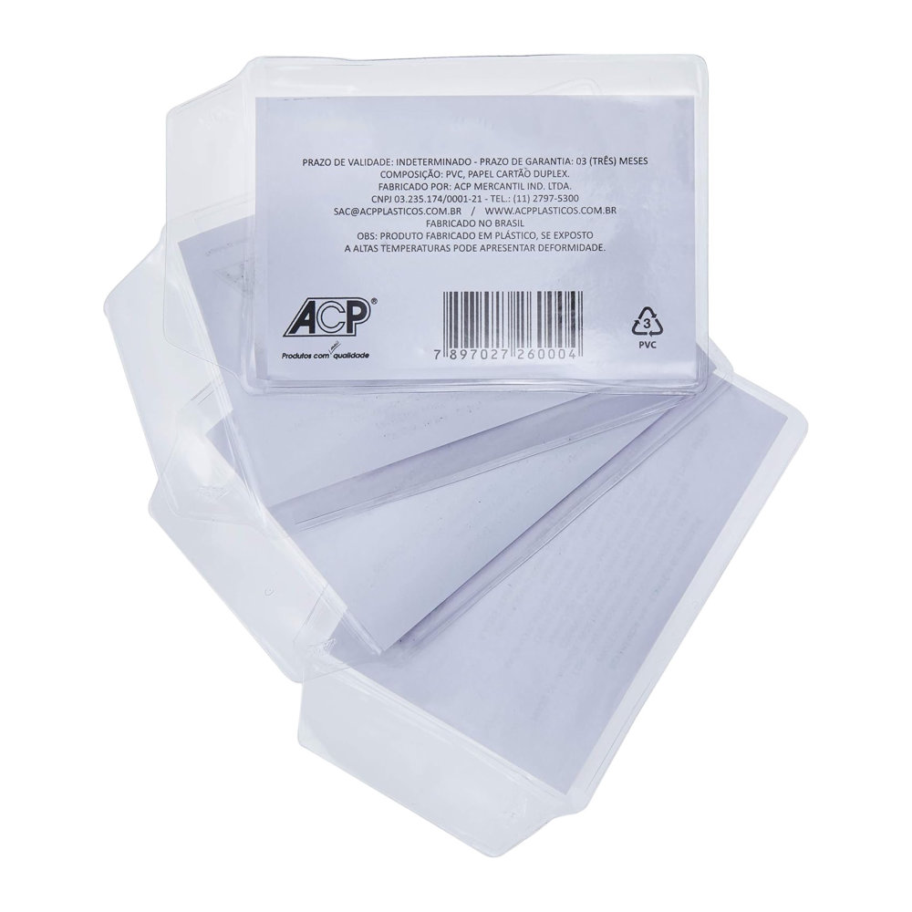 Comprar Protetor Porta Documentos Rg Identidade 75x105mm Pacote c/ 100 ...
