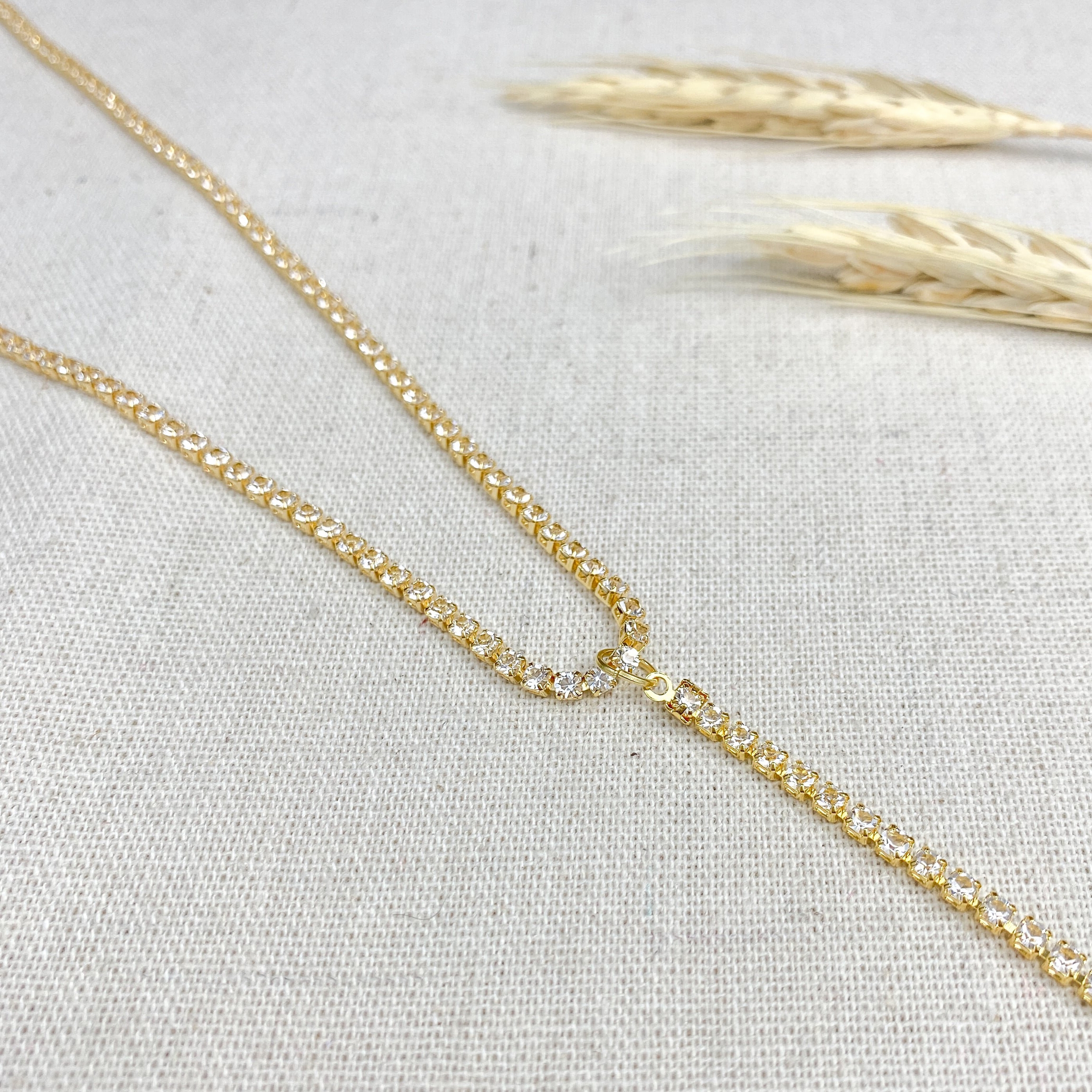 Comprar Colar Curto Riviera Cristal modelo Y - Dourado - a partir de R ...