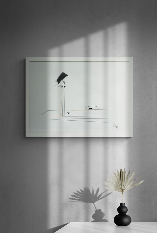 Comprar Gravura Assinada Kai Mishima 53 CM x 71 CM - R$798,94 - Casa da Moldura