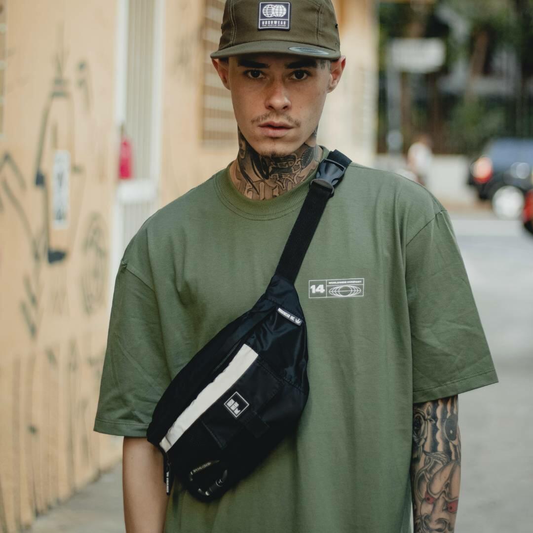 Pochete Transversal Hoshwear Worker Preta