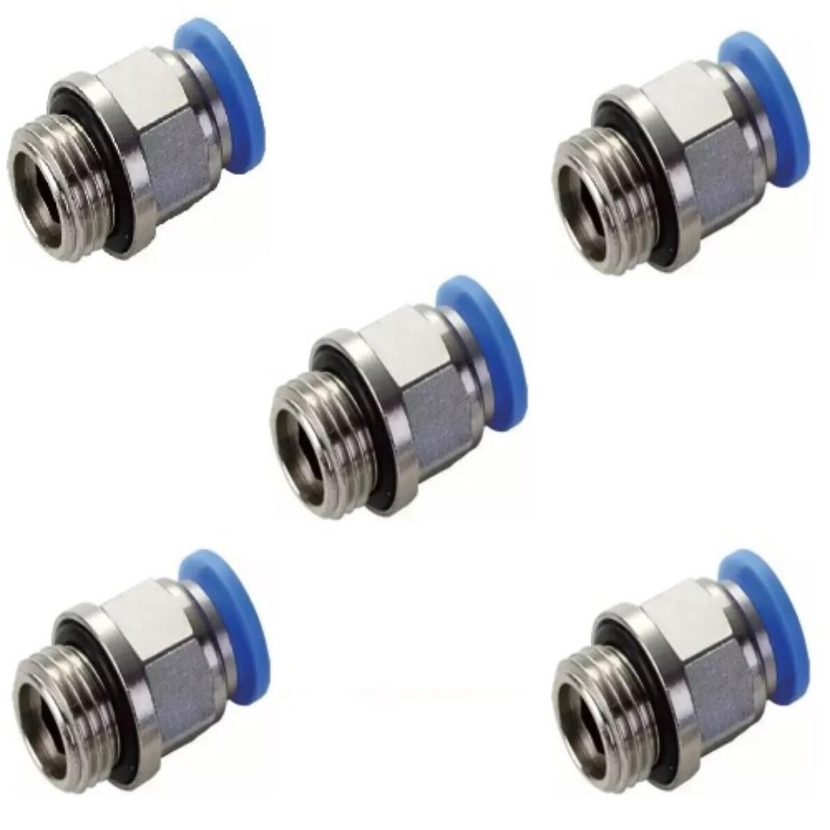 Comprar Kit 5 Conector Engate Rápido Tubo Pu 6mm X Rosca 1/4 - R$28,00 - Twin Hammer