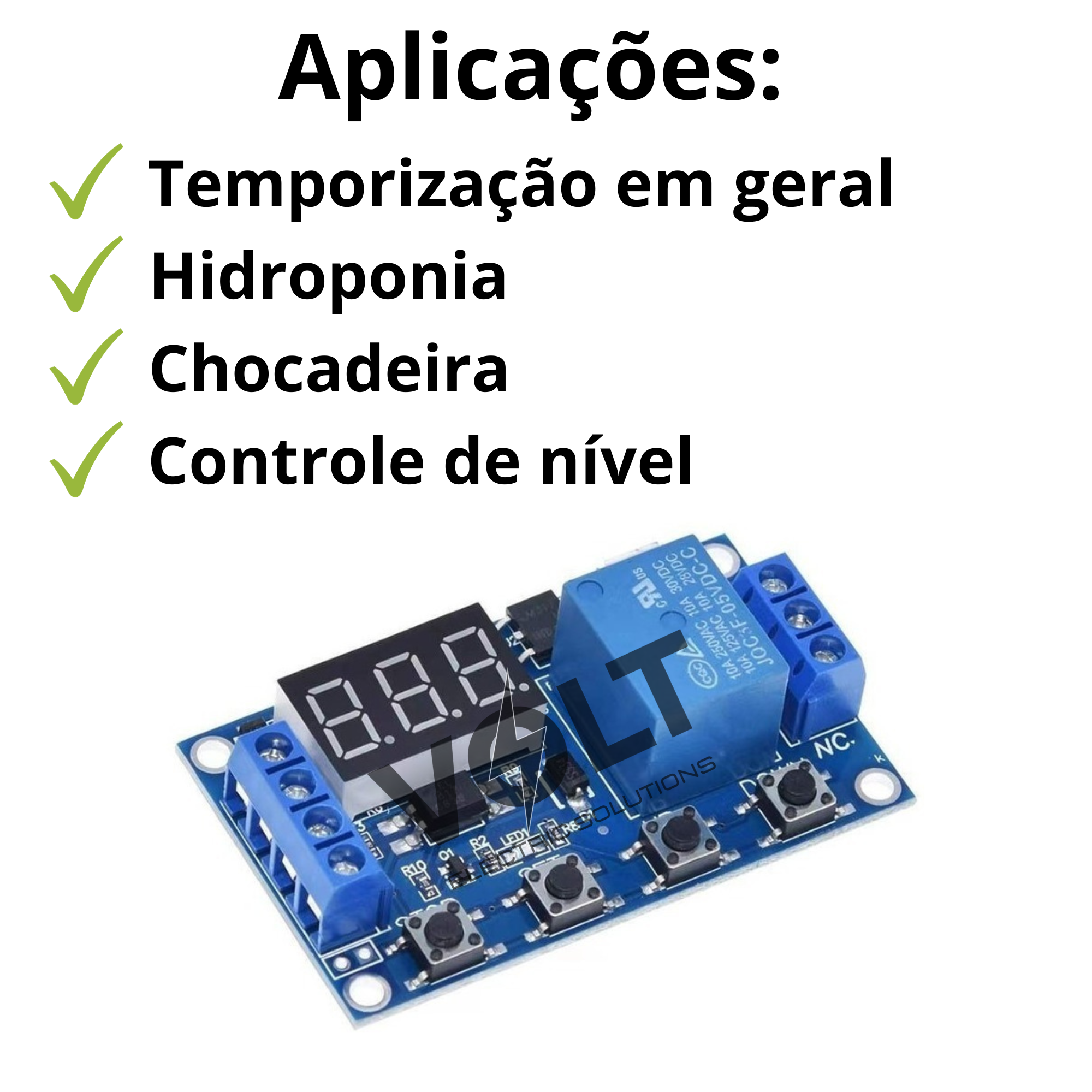Comprar Relé Temporizador 12v 24v Digital Ajustável Ciclo Hidroponia
