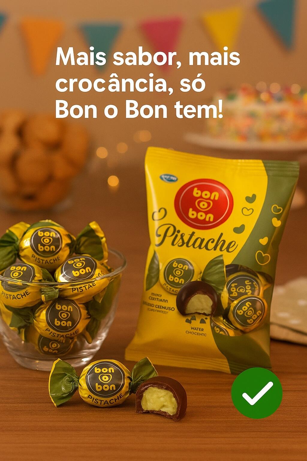 Comprar BOMBOM ARCOR CHOCOLATE BON O BON 750g PISTACHE - a partir de R ...