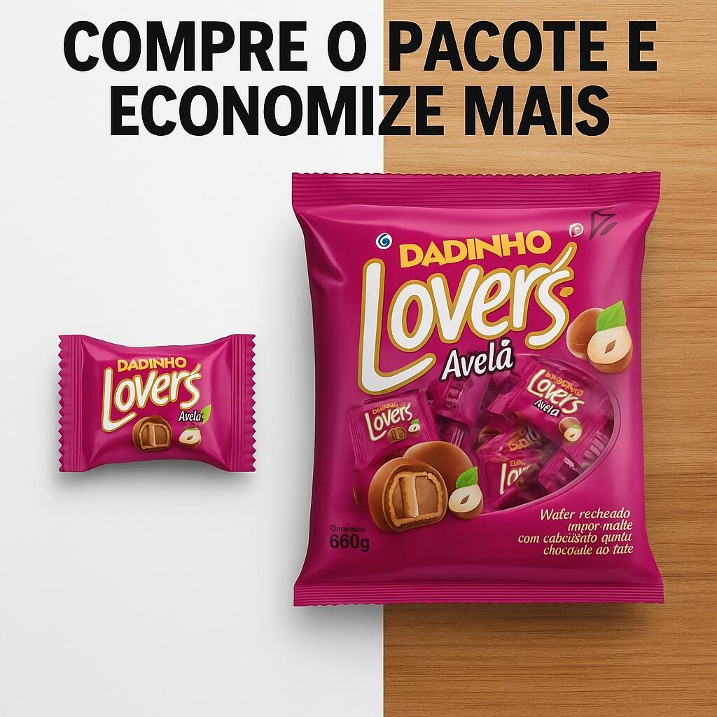 Comprar BOMBOM DIZIOLI DADINHO 660g LOVERS AVELÃ
