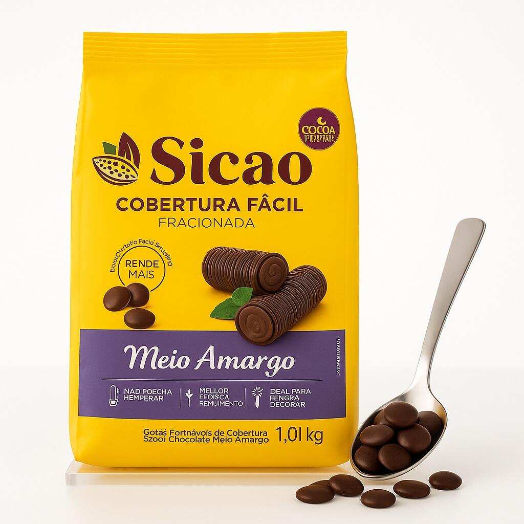 Comprar COBERTURA SICAO FACIL 1,01kg GOTAS MEIO AMARGO FRACIONADO