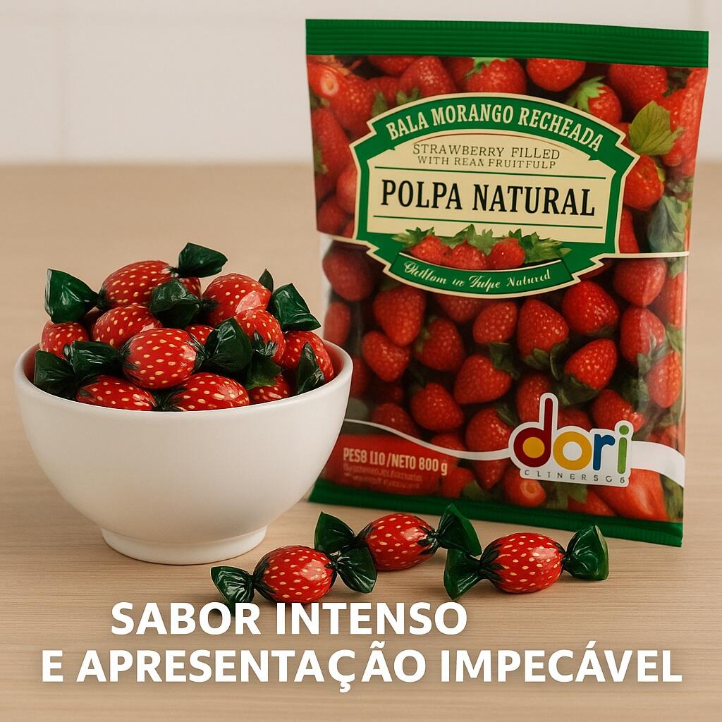 Comprar BALA DORI 600g MORANGO RECHEADA DURA GUIRLANDA NATAL - a partir ...