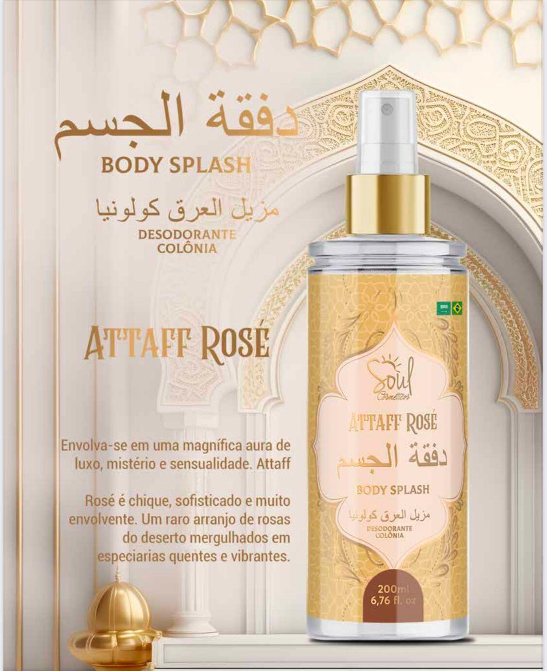 Comprar BODY SPLASH ATTAFF ROSE DESODORANTE COLÔNIA SOUL COSMÉTICOS 200ML - R$16,90 - Kalu Moda ...