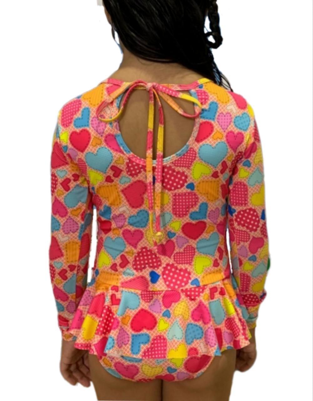 Comprar MAIÔ INFANTIL COM MANGA E SAIA 015 - Kalu Moda Íntima