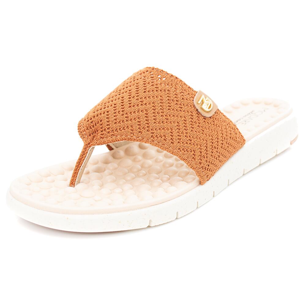 Chinelo Feminino Modare Knit Ravello Caramelo 7162.224