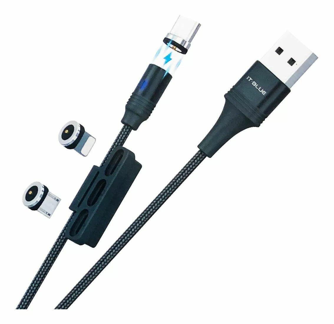 Cabo Carregador Magnético Usb 3em1 Para Android Ou iPhone - a partir de ...
