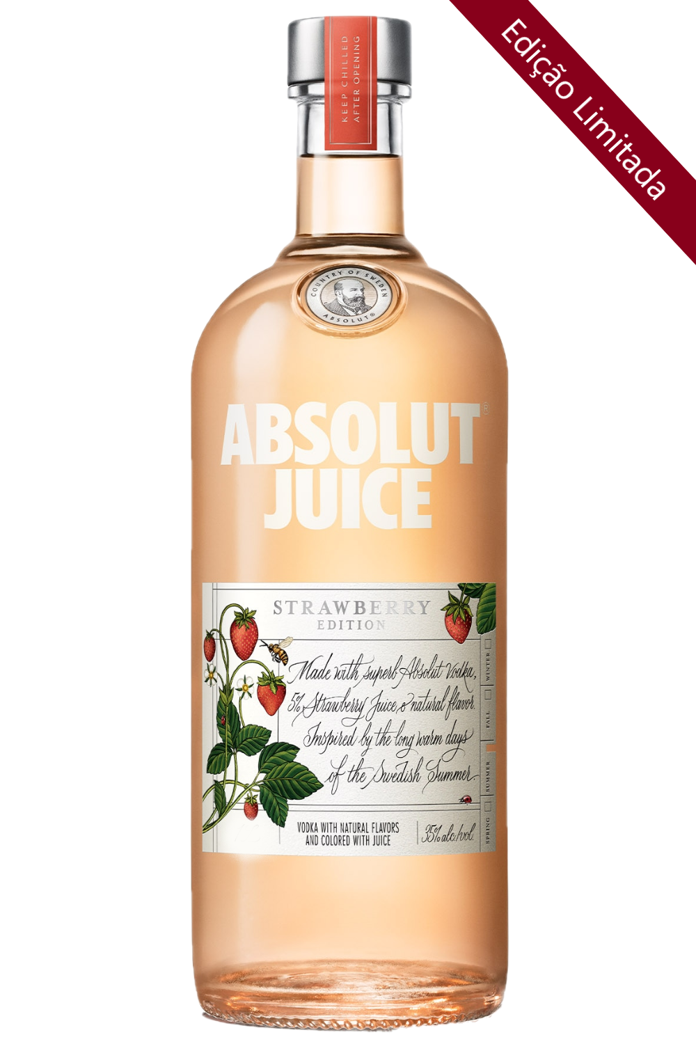 Comprar Vodka Absolut Juice Strawberry - 750ml - Importados | Perfumes ...