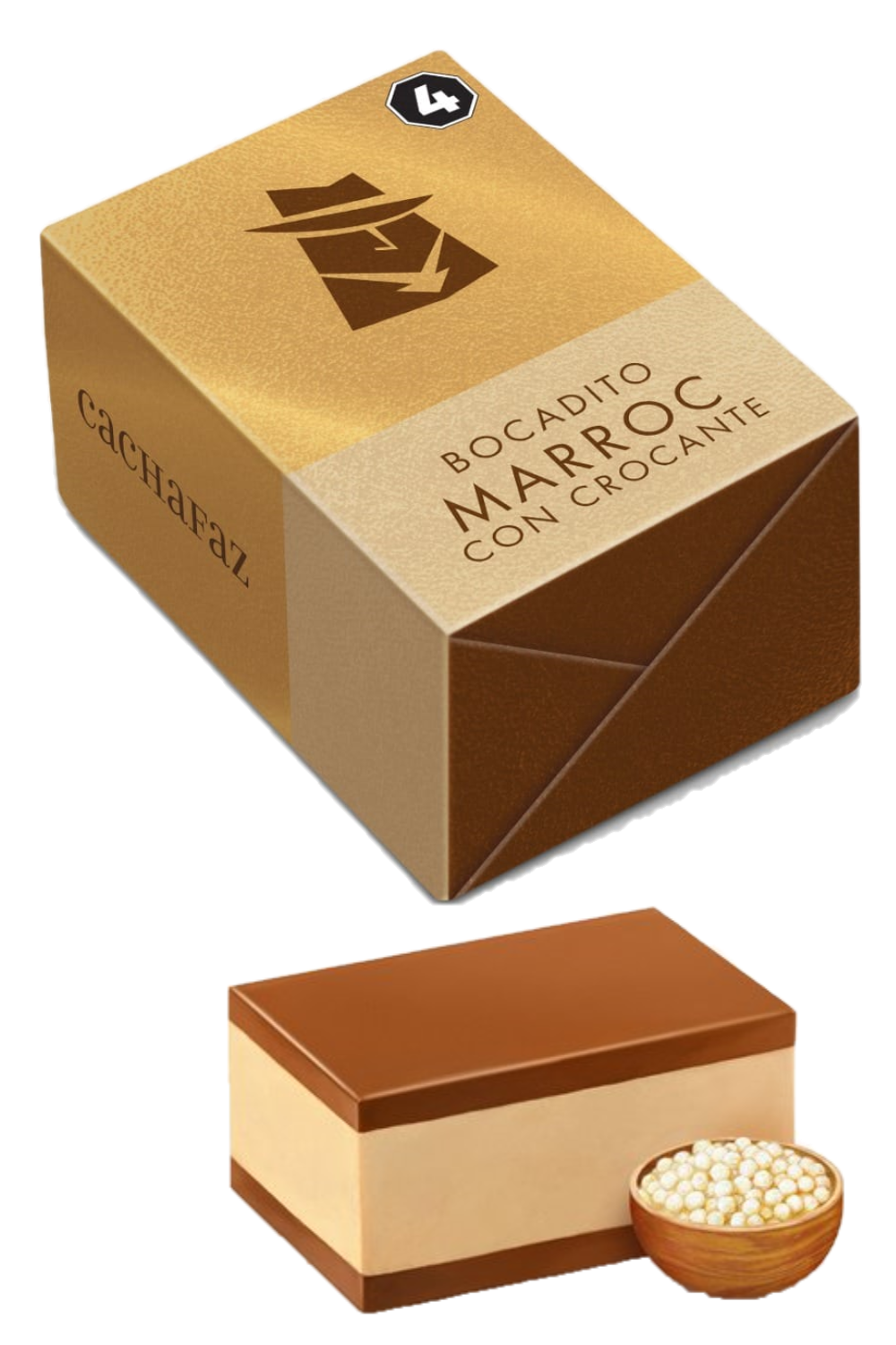 Comprar Bocadito Marroc com Crocante - Cachafaz - Cx c/54 unidades ...