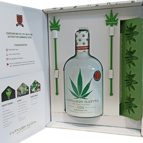 Comprar Kit Gin Sativa Cannabis + Forma de Gelo + 2 Mixer - 700ml