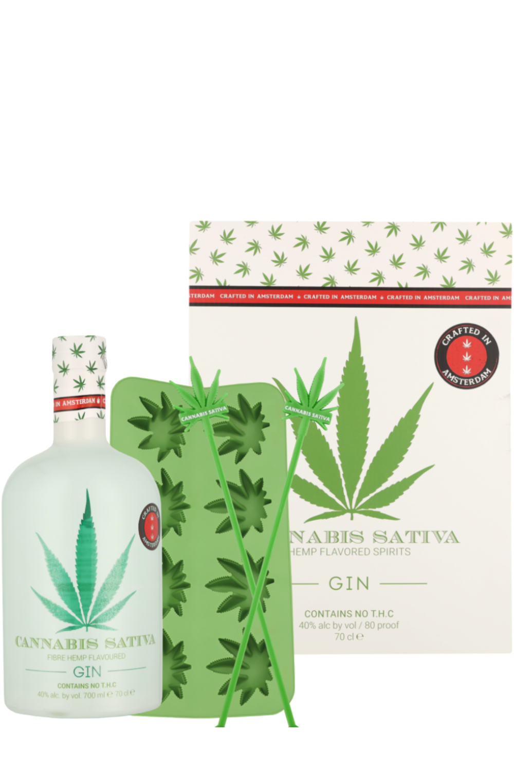 Comprar Kit Gin Sativa Cannabis + Forma de Gelo + 2 Mixer - 700ml