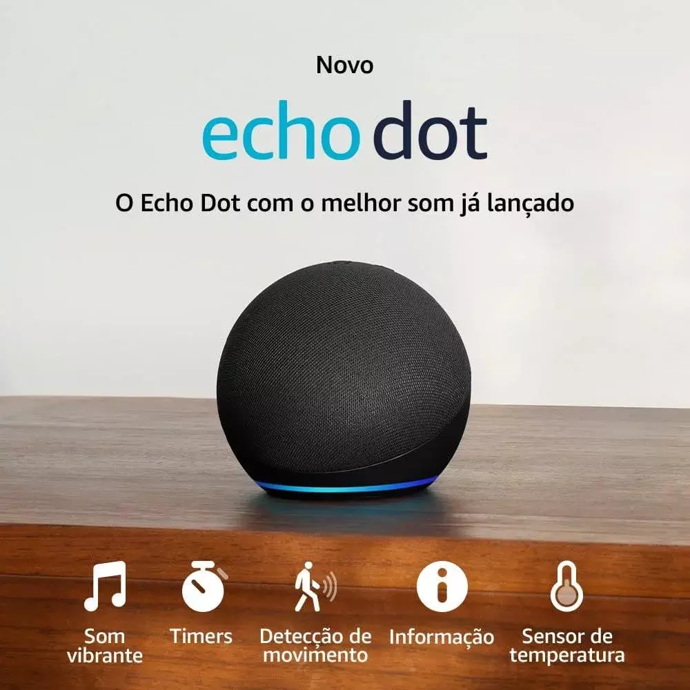 Comprar Amazon Alexa Echo Dot 5ª Geração - Assistente Virtual - Azul ...