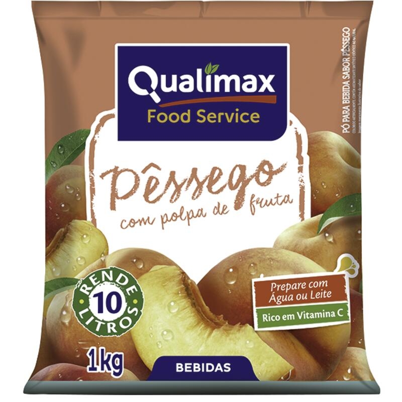 Comprar REFRESCO PO QUALIMAX PESSEGO 1KG - R$7,80 - Facily