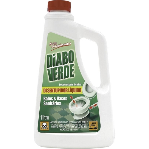 Comprar DESENTUPIDOR DIABO VERDE LIQUIDO 1L - R$37,98 - Facily