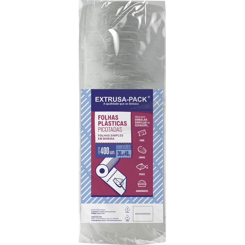 Comprar BOBINA PICOTADA EXTRUSA 30X40 400UND - R$42,69 - Facily