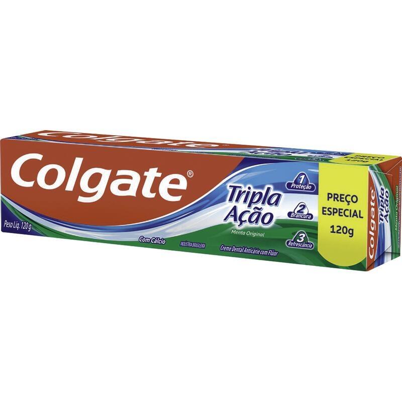 Comprar CREME DENTAL COLGATE TRIPLA ACAO 120G - R$5,24 - Facily