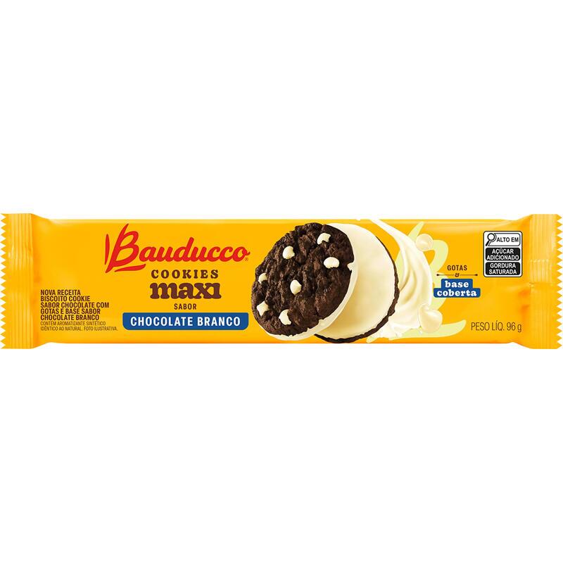 Comprar BISCOITO BAUDUCCO COOKIES MAXI CHOCOLATE BCO 96G - R$5,02 - Facily