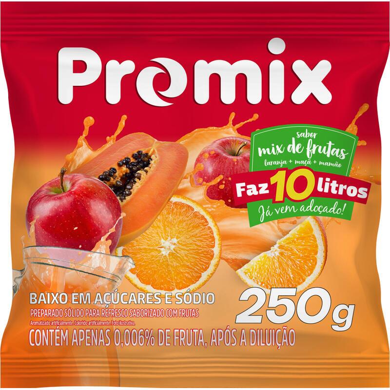 Comprar REFRESCO PO PROMIX SALADA DE FRUTA 250G - R$7,48 - Facily