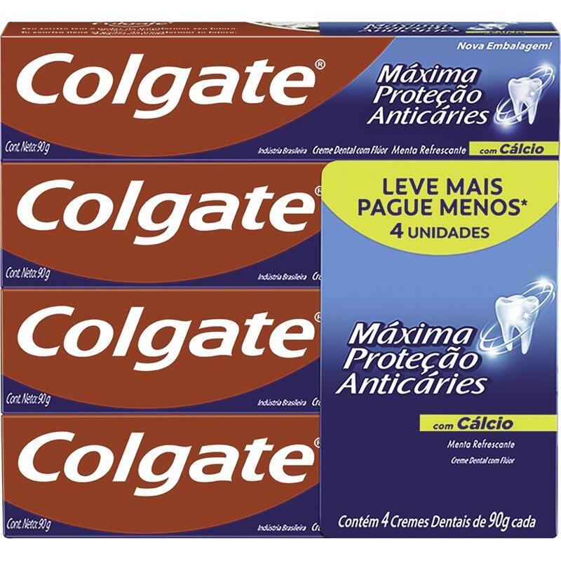 Comprar PACK 4x CREME DENTAL COLGATE MPA PROMO 90G - R$12,73