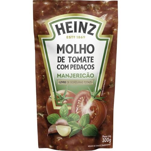 Comprar MOLHO TOMATE HEINZ MANJERICAO POUCH 300G - R$5,11 - Facily