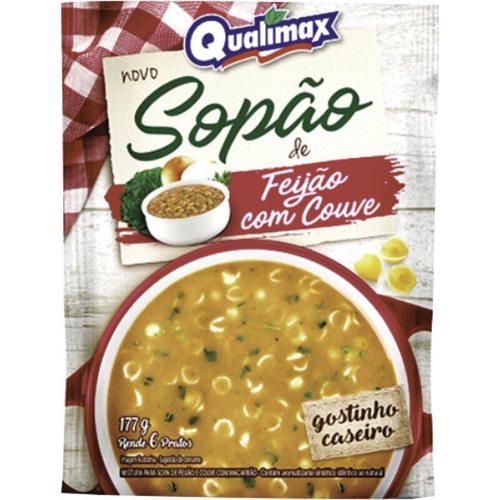 Comprar SOPAO QUALIMAX FEIJAO/COUVE 177G - R$7,37 - Facily