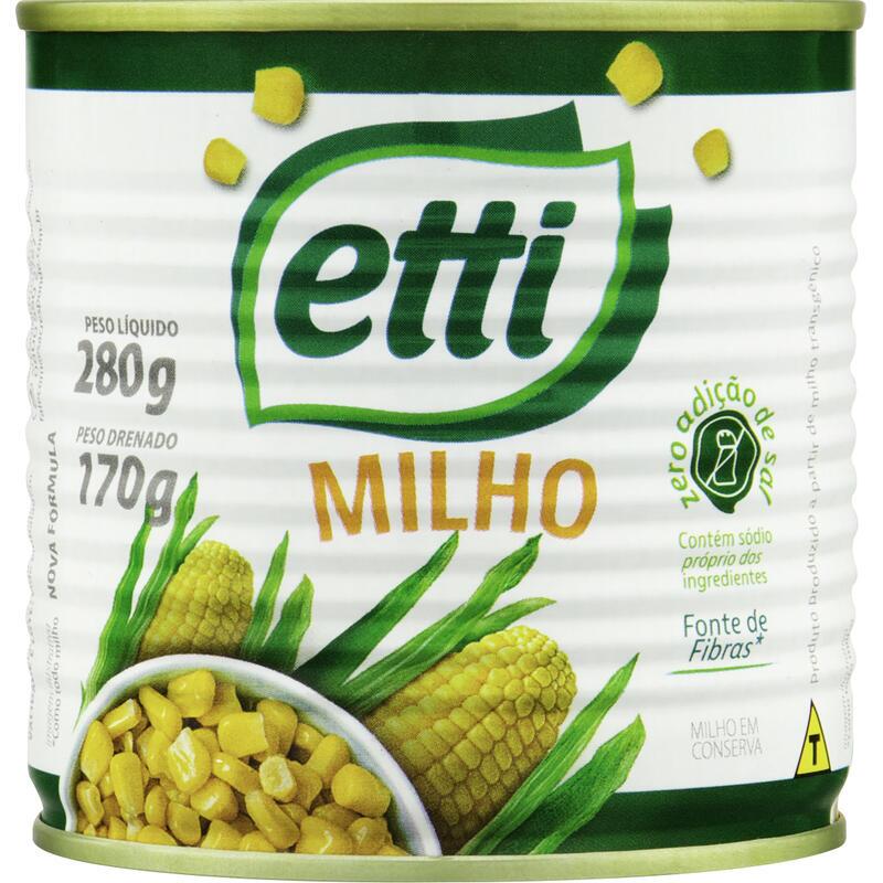 Comprar MILHO VERDE ETTI LATA 170G - R$3,20 - Facily