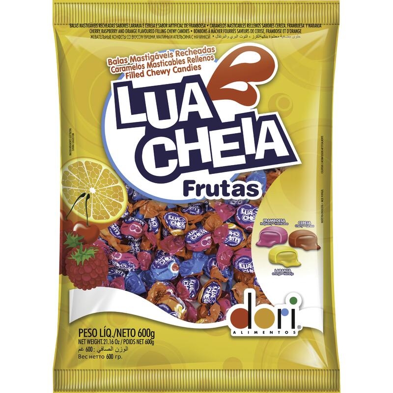 Comprar BALA DORI LUA CHEIA FRUTAS 600G - R$10,59 - Facily