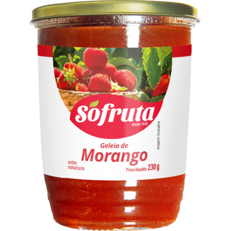 Comprar GELEIA SOFRUTA MORANGO POTE 230G - R$8,44 - Facily