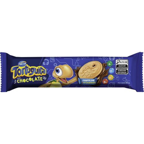 Comprar BISCOITO TORTUGUITA RECH.CHOCOLATE 86G - R$1,92 - Facily