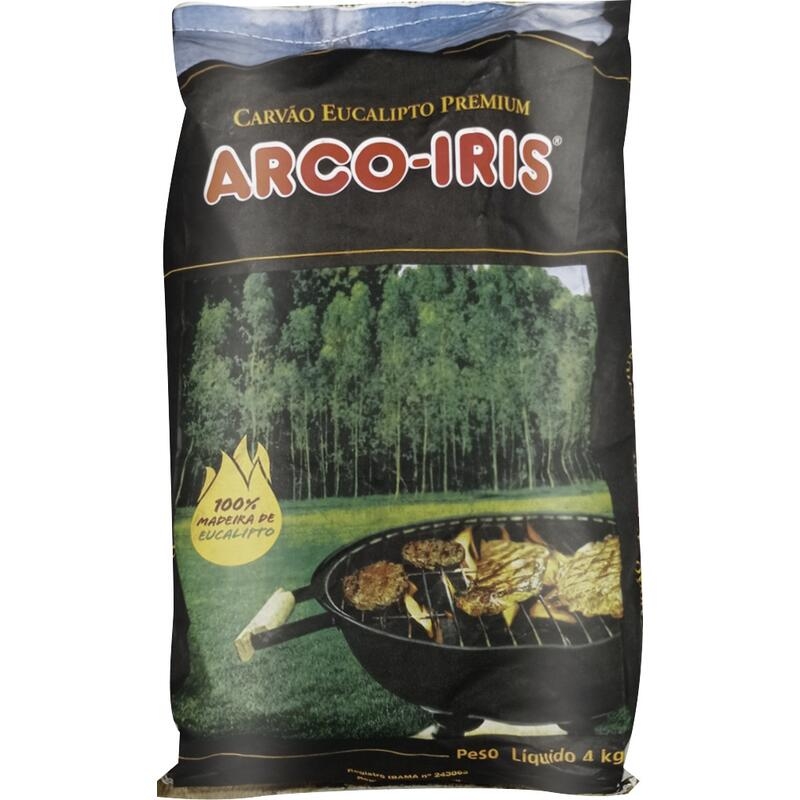 Comprar CARVAO VEGETAL ARCO-IRIS PREMIUM 4KG - R$37,45 - Facily