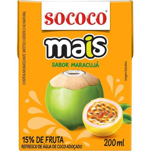 Comprar AGUA COCO SOCOCO MARACUJA 200ML - R$2,99 - Facily
