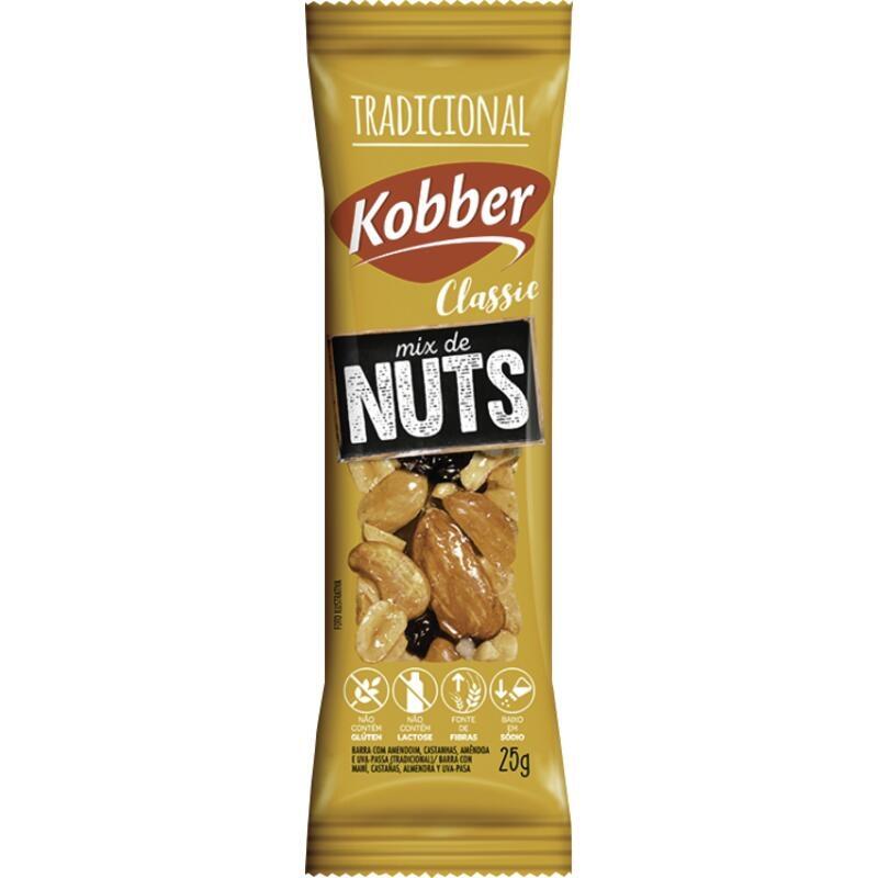 Comprar BARRA KOBBER CLASSIC NUTS TRAD. 25G - R$2,13 - Facily