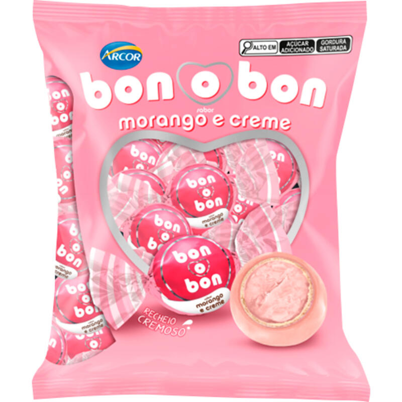 Comprar BOMBOM ARCOR BONOBON MORANGO 750G - R$37,97 - Facily