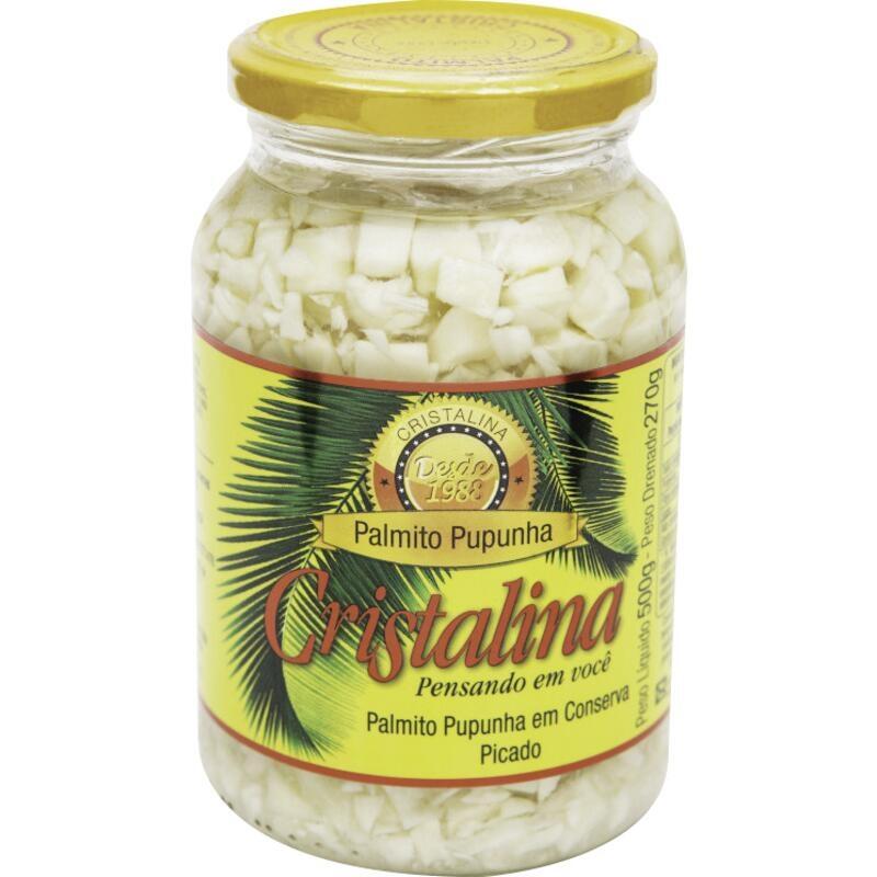 Comprar PALMITO PUPUNHA PICADO CRISTALINA 270G - R$8,55